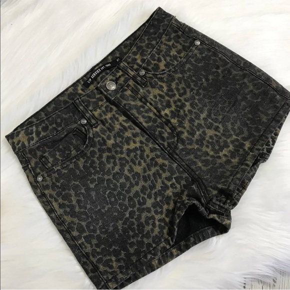 Lip Service | Shorts | Lip Service High Waist Animal Print Jean Shorts ...